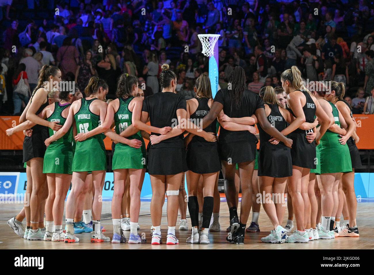 Birmingham, England, 2022 Team and nation unity at end of game between ...