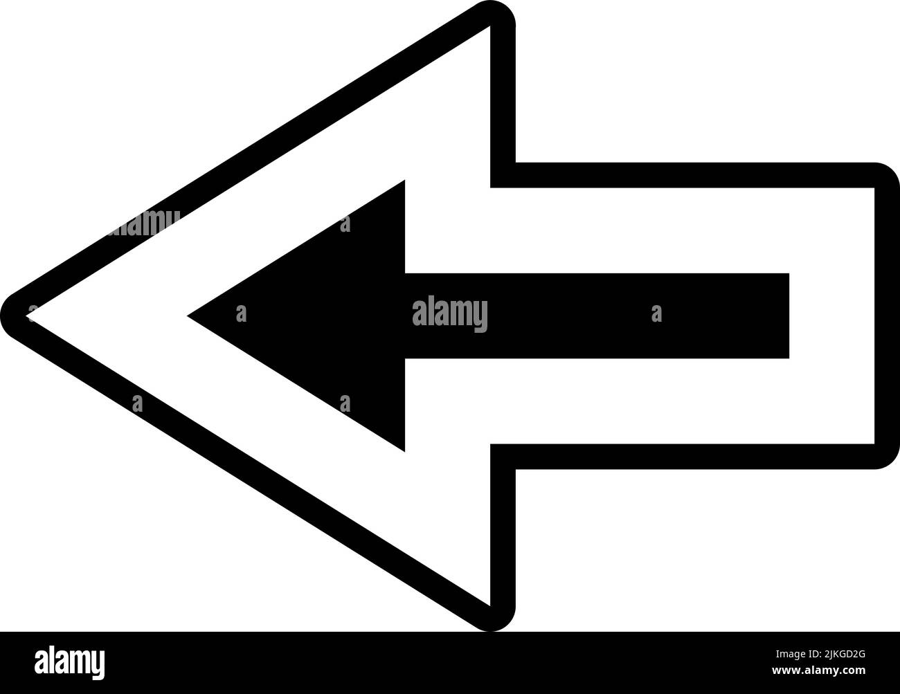 left way icon black vector illustration Stock Vector Image & Art - Alamy