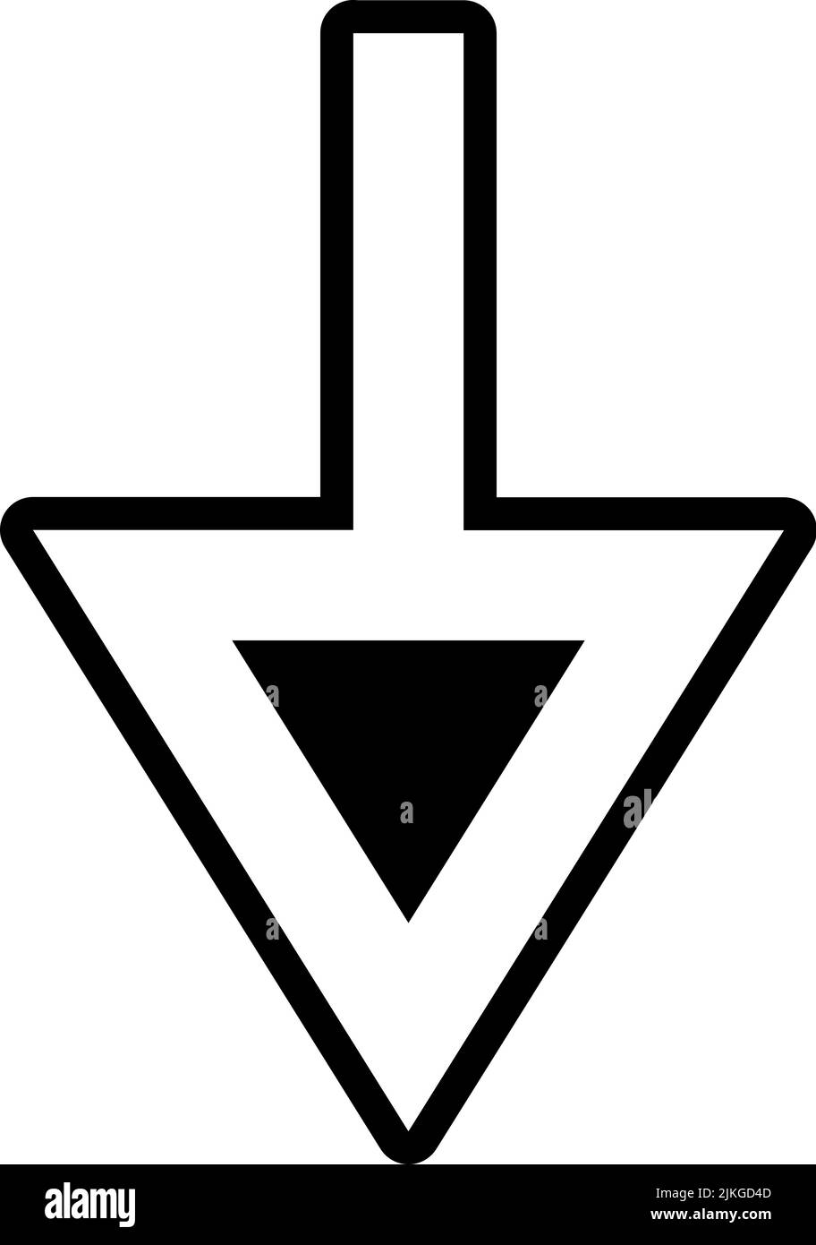 down icon black vector illustration Stock Vector Image & Art - Alamy