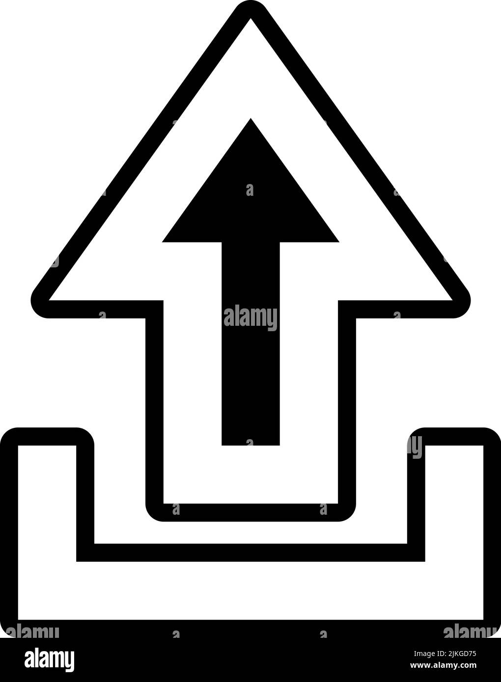 upload icon black vector illustration Stock Vector Image & Art - Alamy