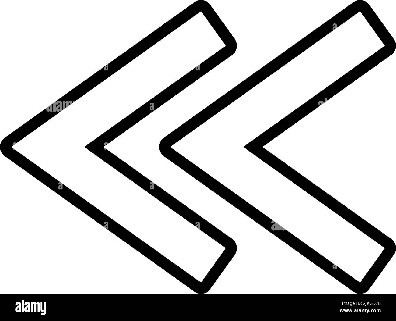 Back push button icon vector Black and White Stock Photos & Images - Alamy