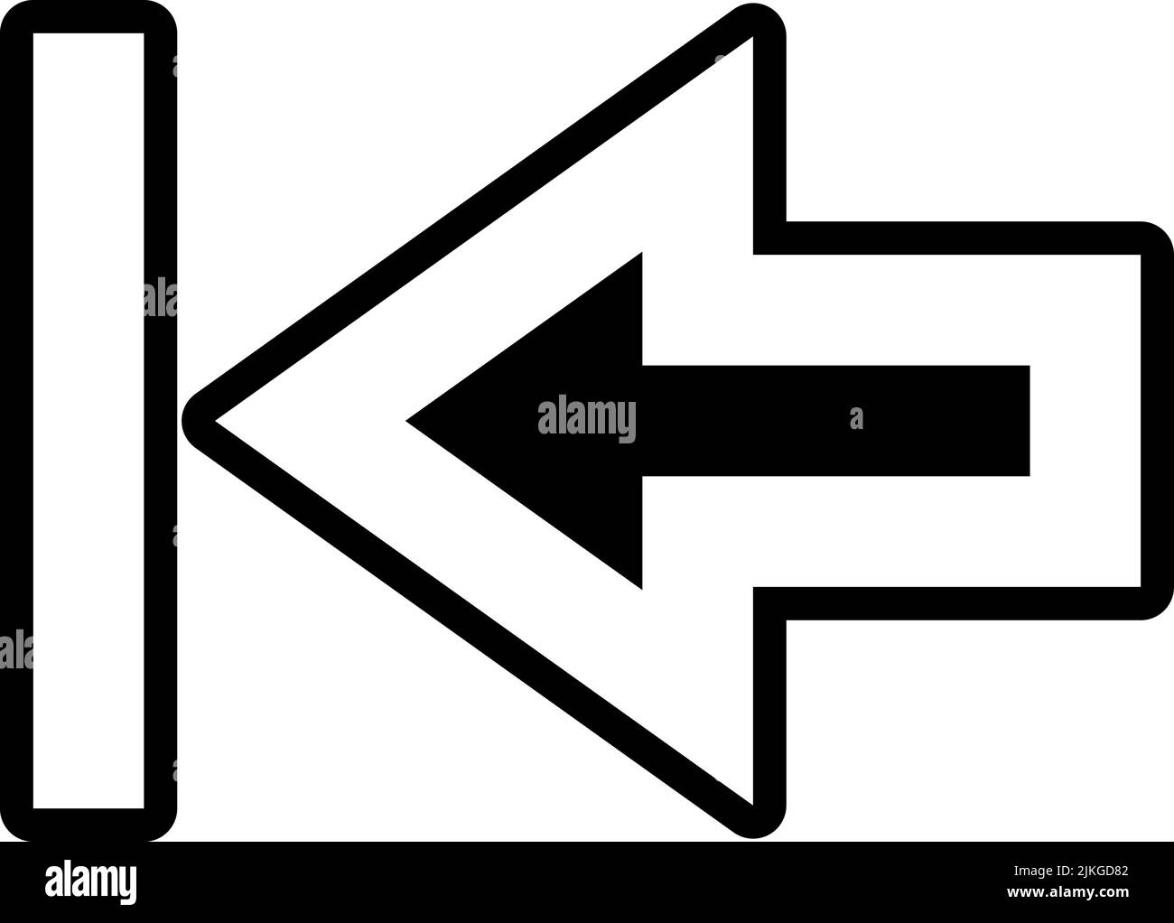 left way icon black vector illustration Stock Vector Image & Art - Alamy