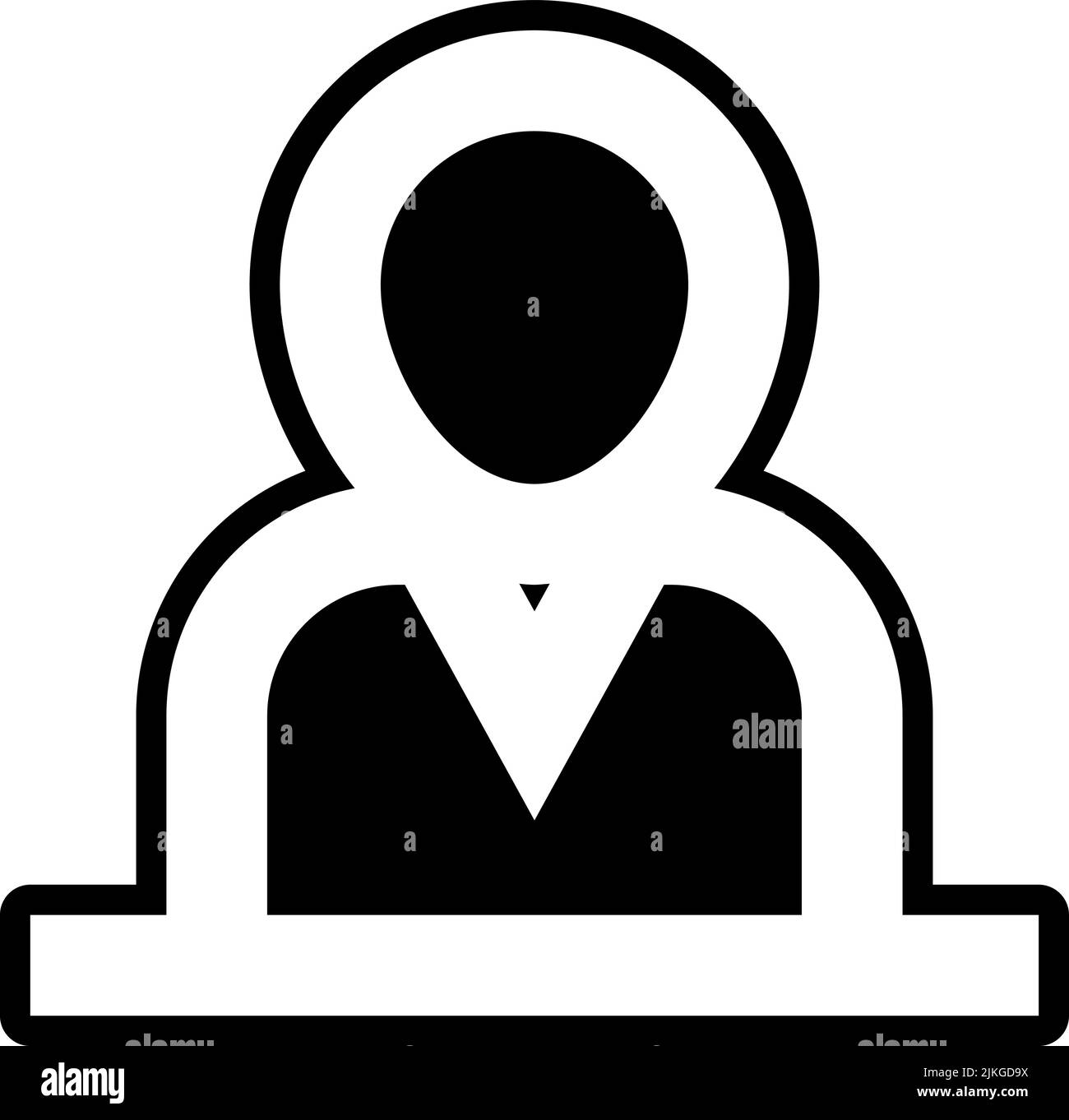 employee icon black vector illustration Stock Vector Image & Art - Alamy