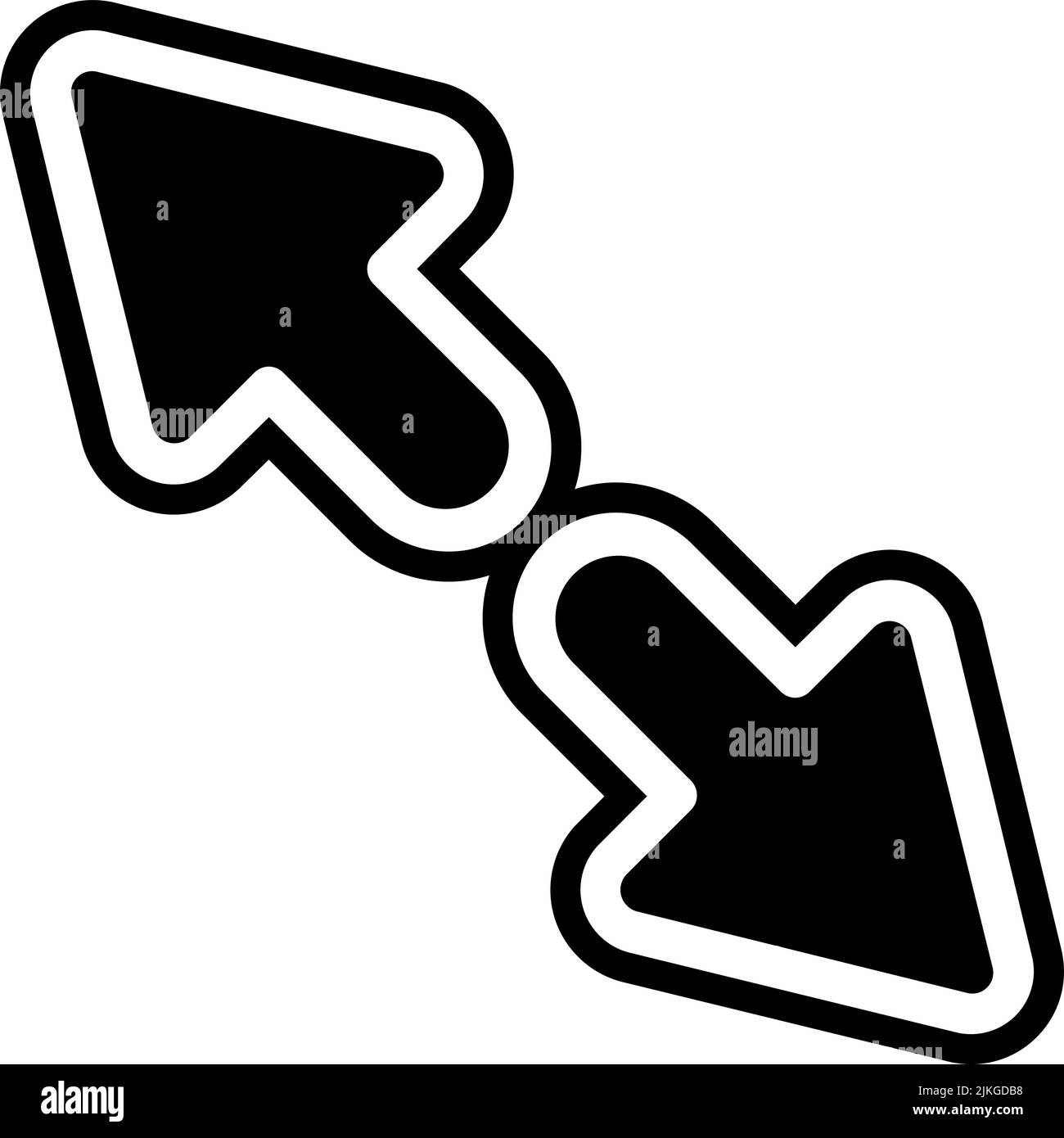 opposite arrows icon black vector illustration Stock Vector Image & Art - Alamy