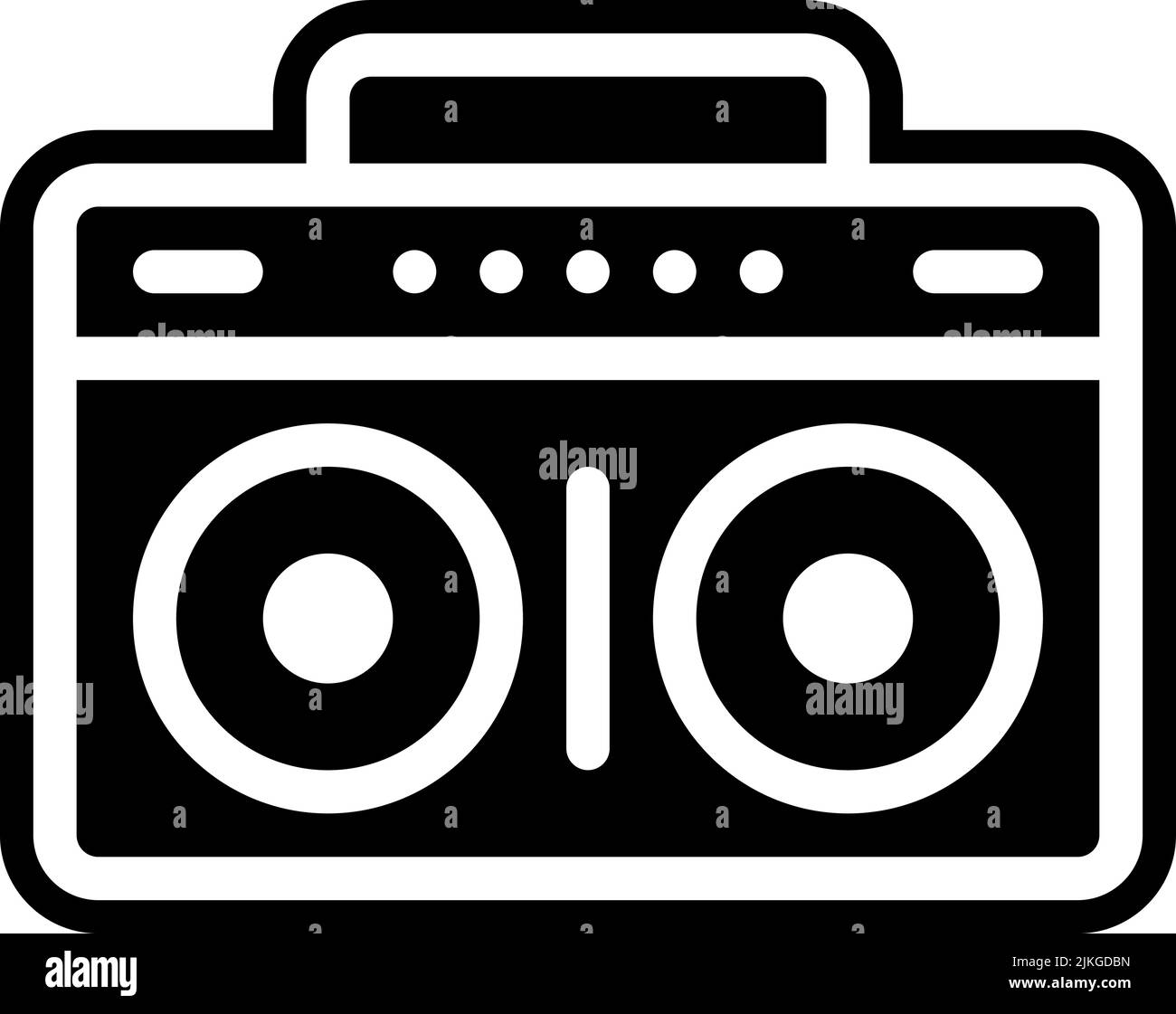 boombox icon black vector illustration Stock Vector Image & Art - Alamy