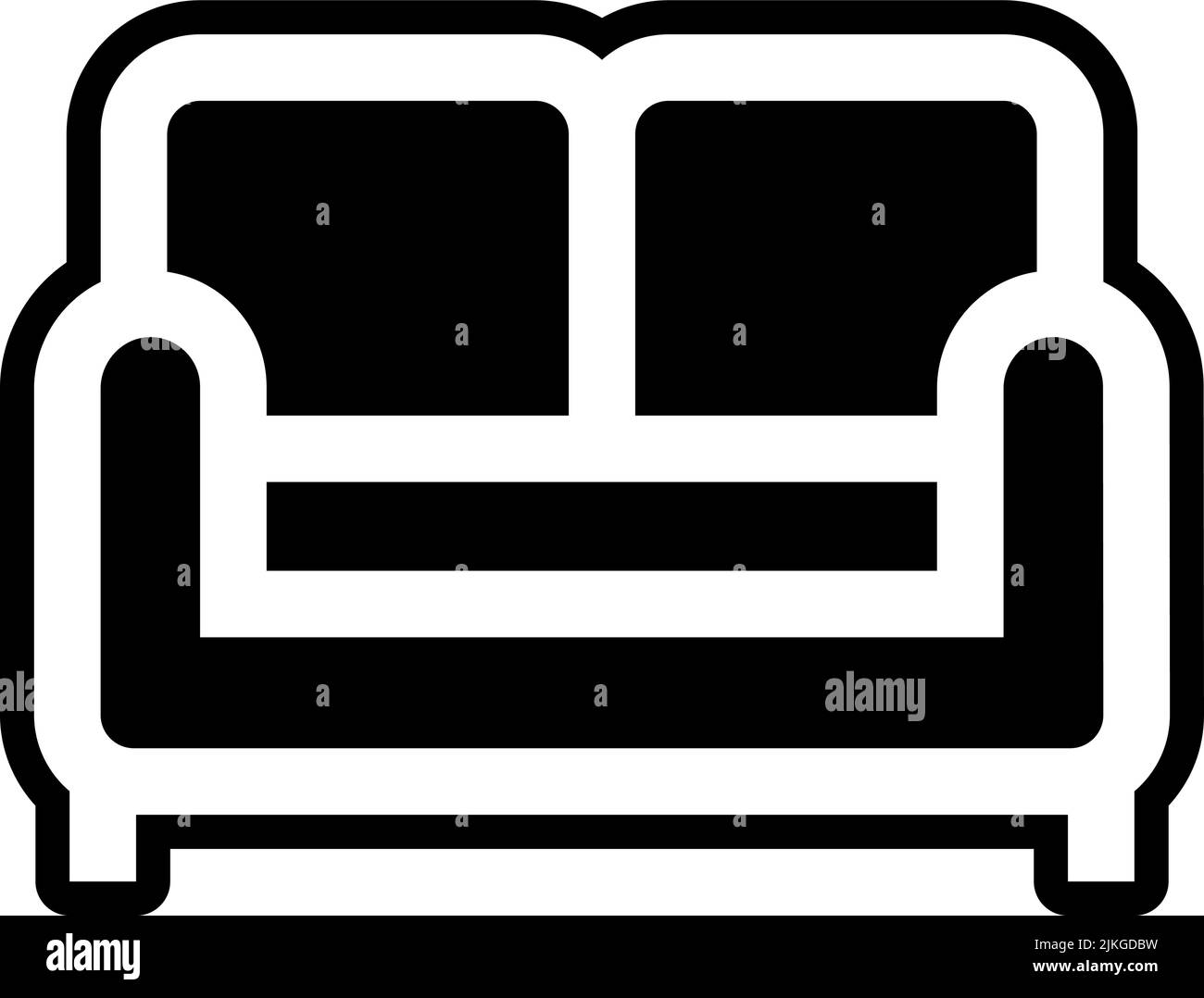 couch icon black vector illustration Stock Vector Image & Art - Alamy