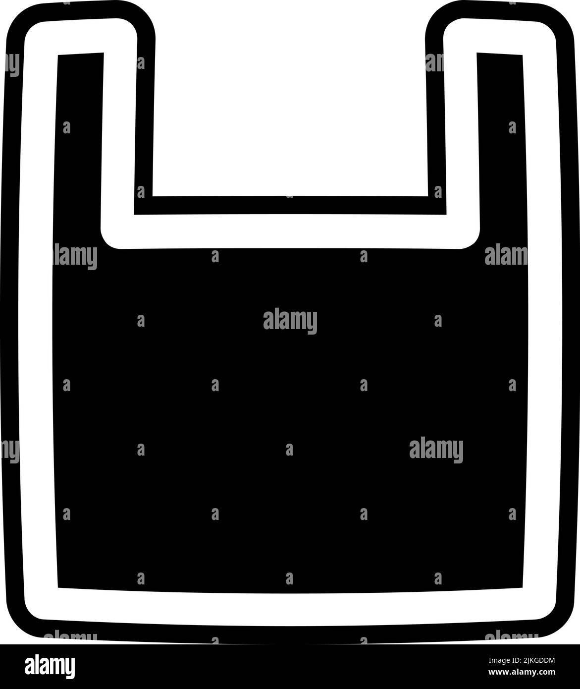 plastic bag icon black vector illustration Stock Vector Image & Art - Alamy