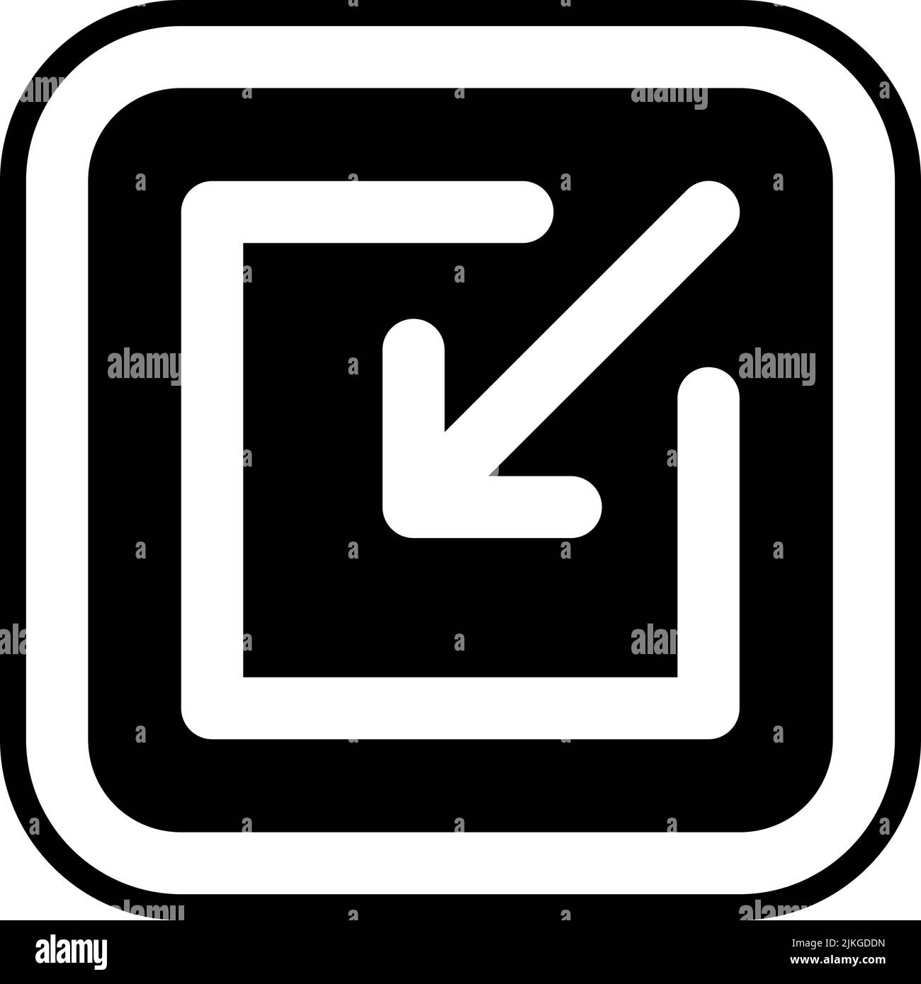 minimize icon black vector illustration Stock Vector Image & Art - Alamy