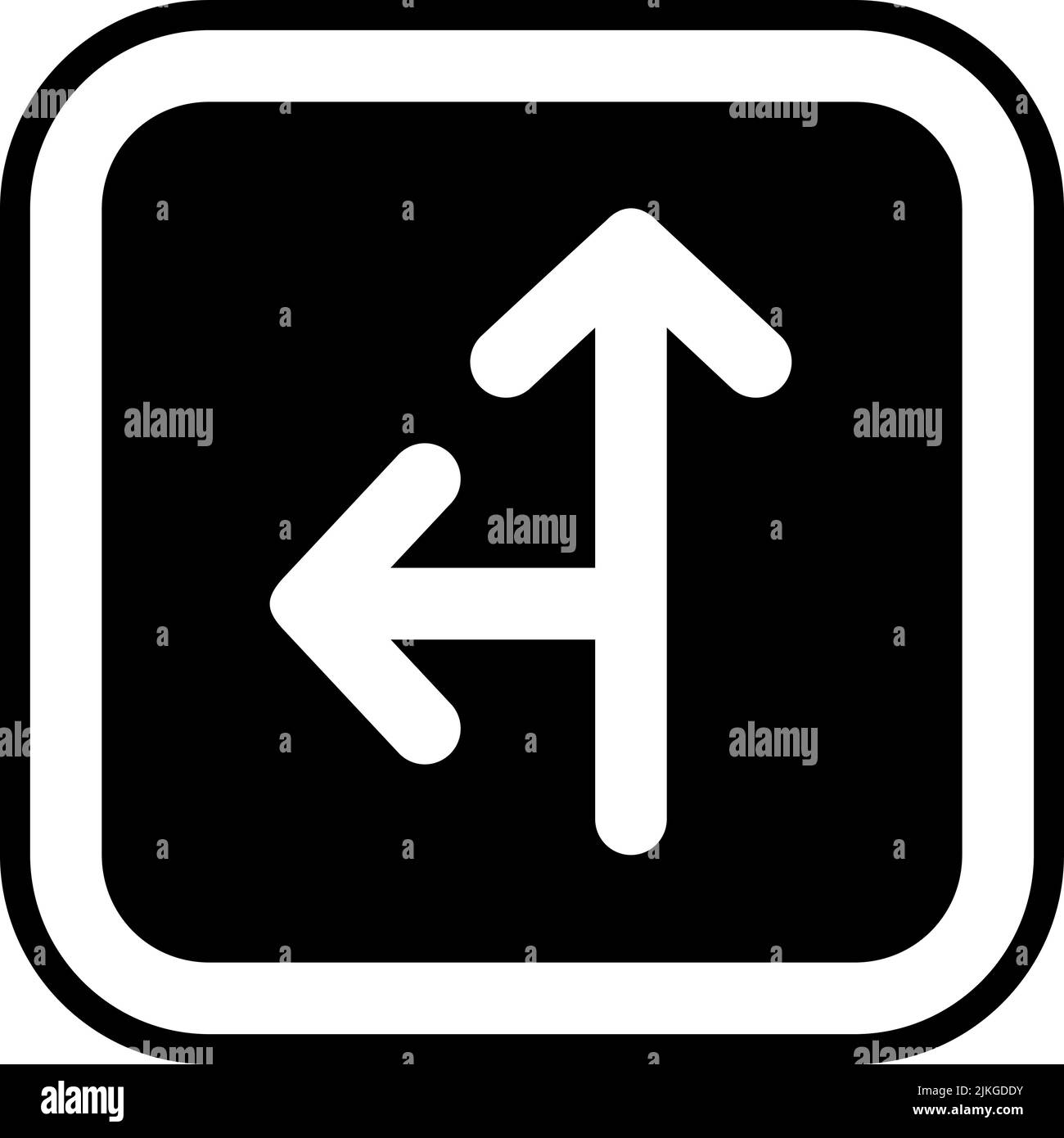 t junction icon black vector illustration Stock Vector Image & Art - Alamy