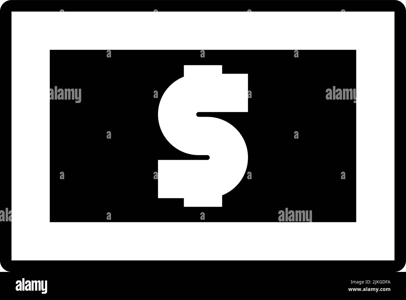 money icon black vector illustration Stock Vector Image & Art - Alamy