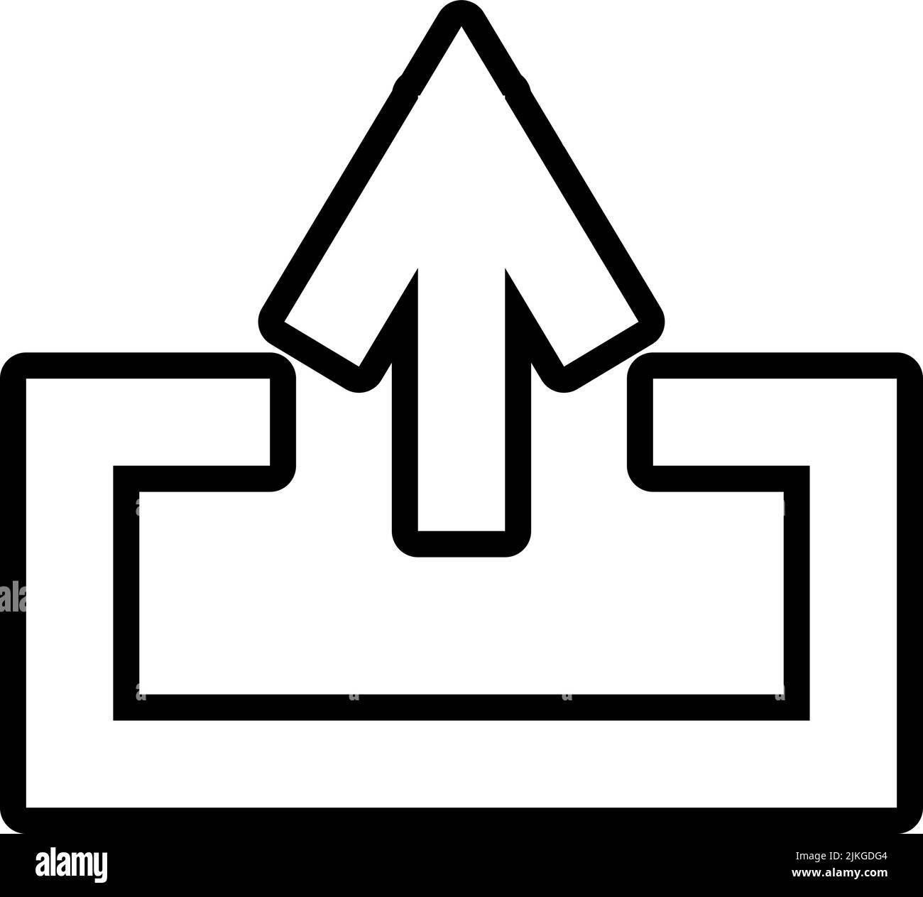 file upload icon black vector illustration Stock Vector Image & Art - Alamy