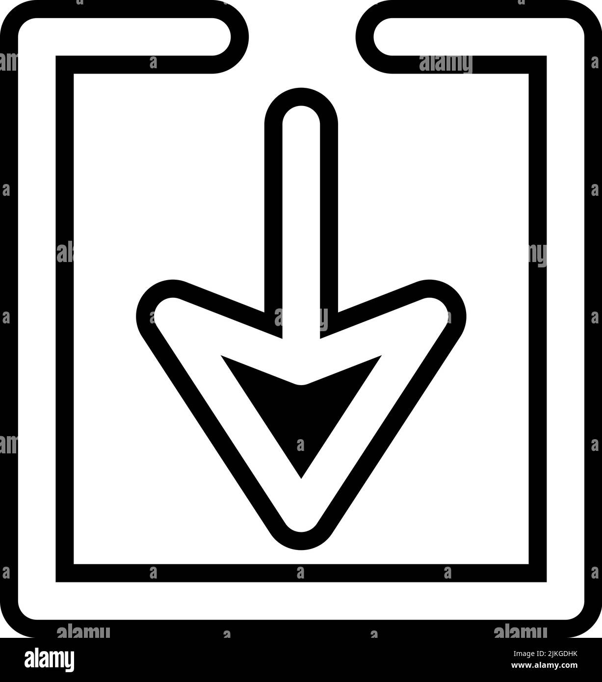 download icon black vector illustration Stock Vector Image & Art - Alamy