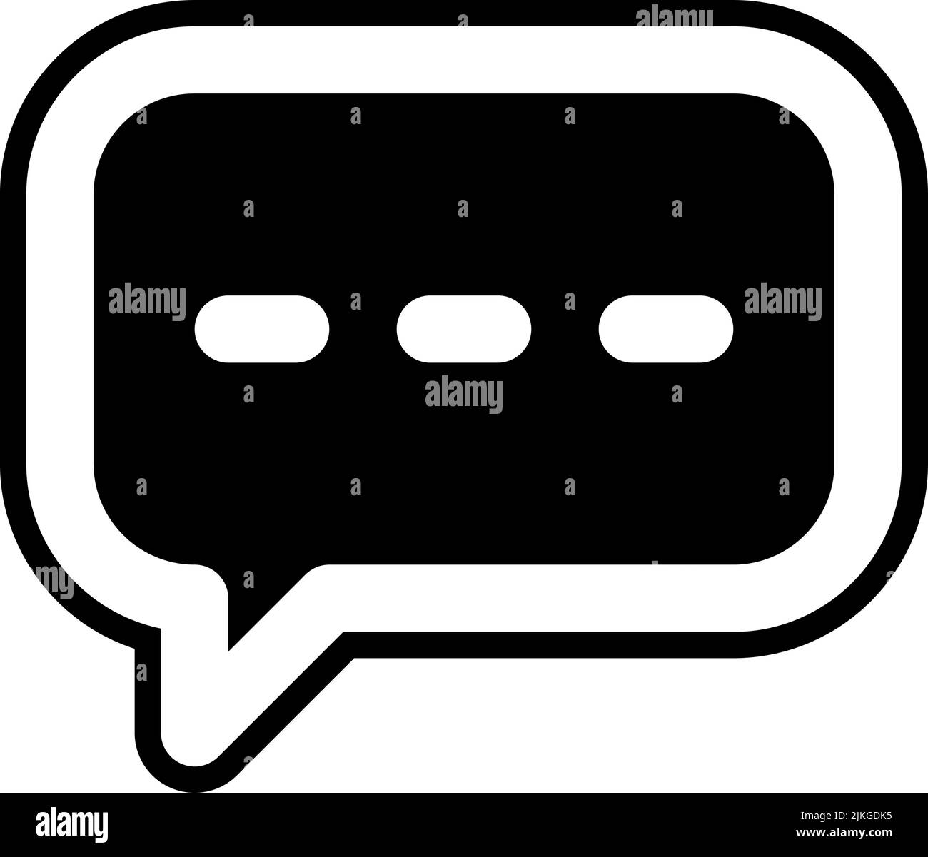 chat box icon black vector illustration Stock Vector Image & Art - Alamy
