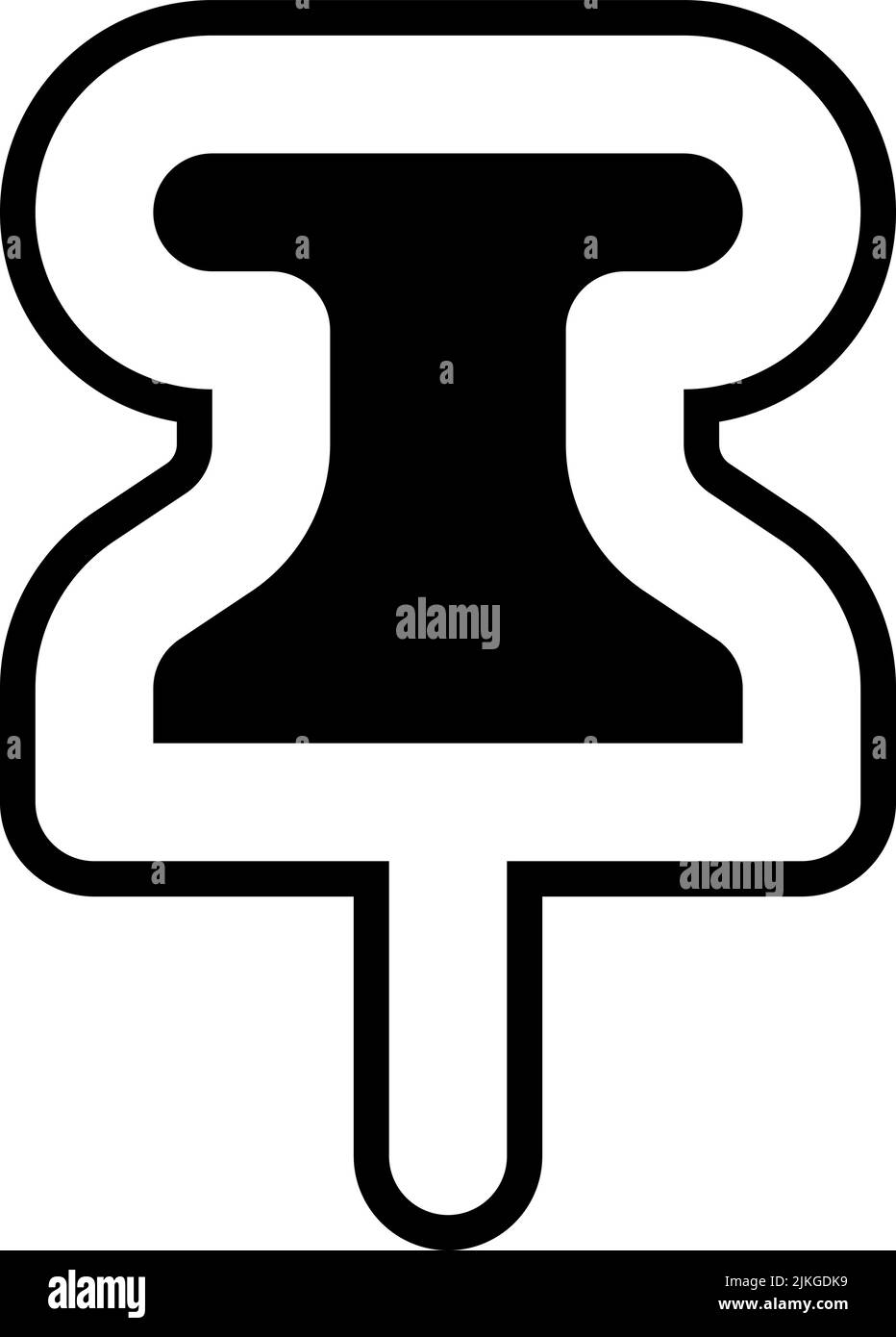 pin icon black vector illustration Stock Vector Image & Art - Alamy