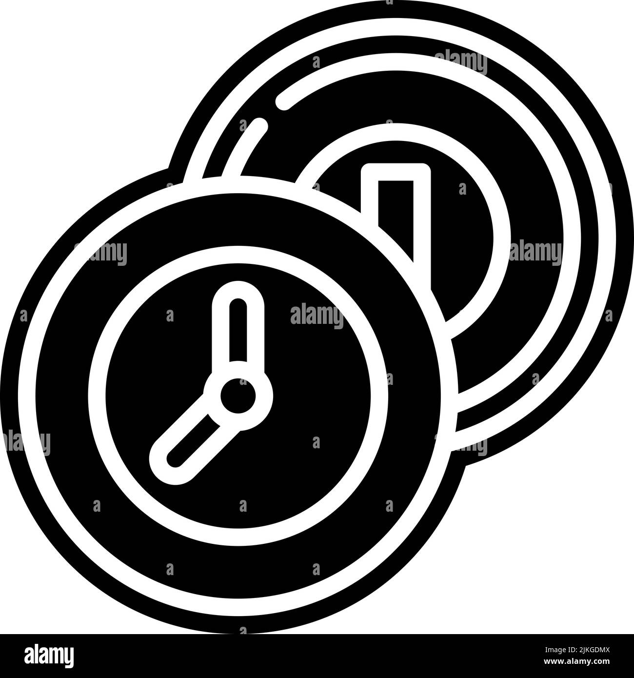 time is money icon black vector illustration Stock Vector Image & Art ...