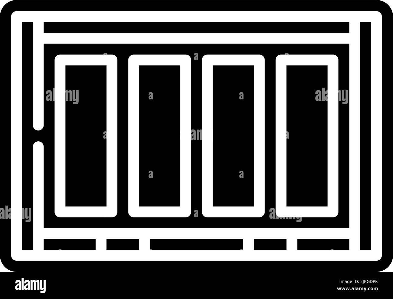 container icon black vector illustration Stock Vector Image & Art - Alamy
