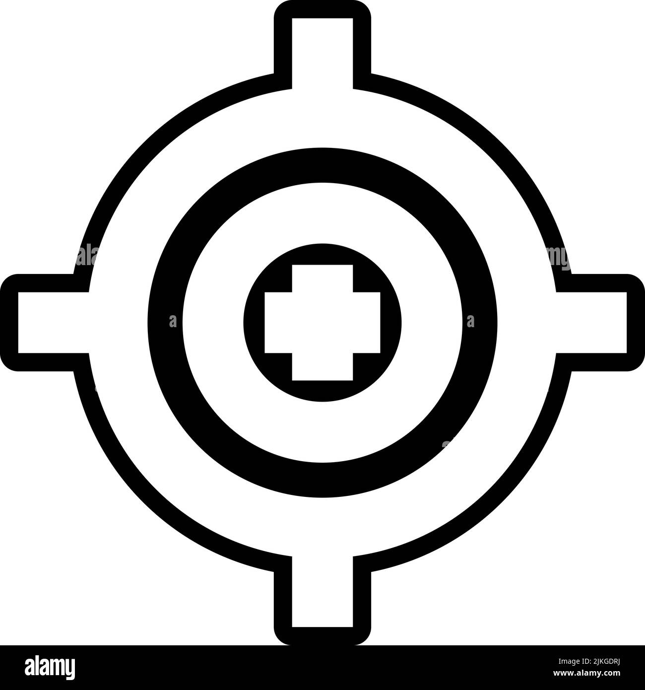 target icon black vector illustration Stock Vector Image & Art - Alamy