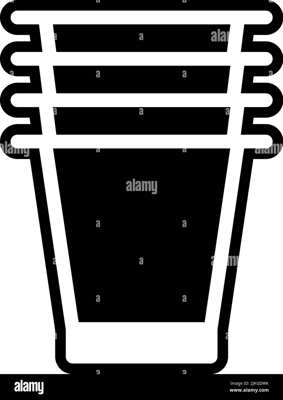 plastic cup icon black vector illustration Stock Vector Image & Art - Alamy