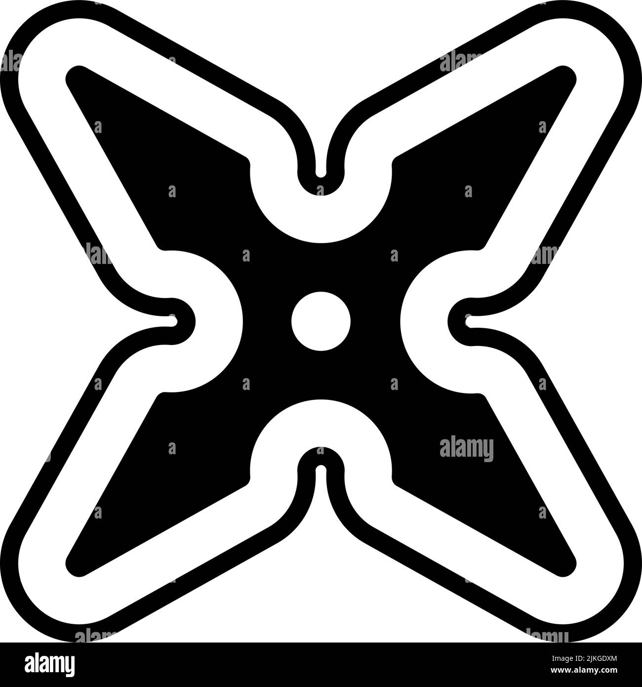 shuriken icon black vector illustration Stock Vector Image & Art - Alamy