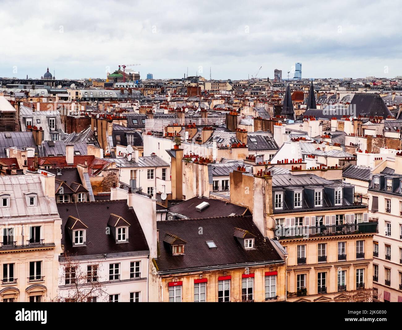 Paris aerial view roofs european hi-res stock photography and images ...