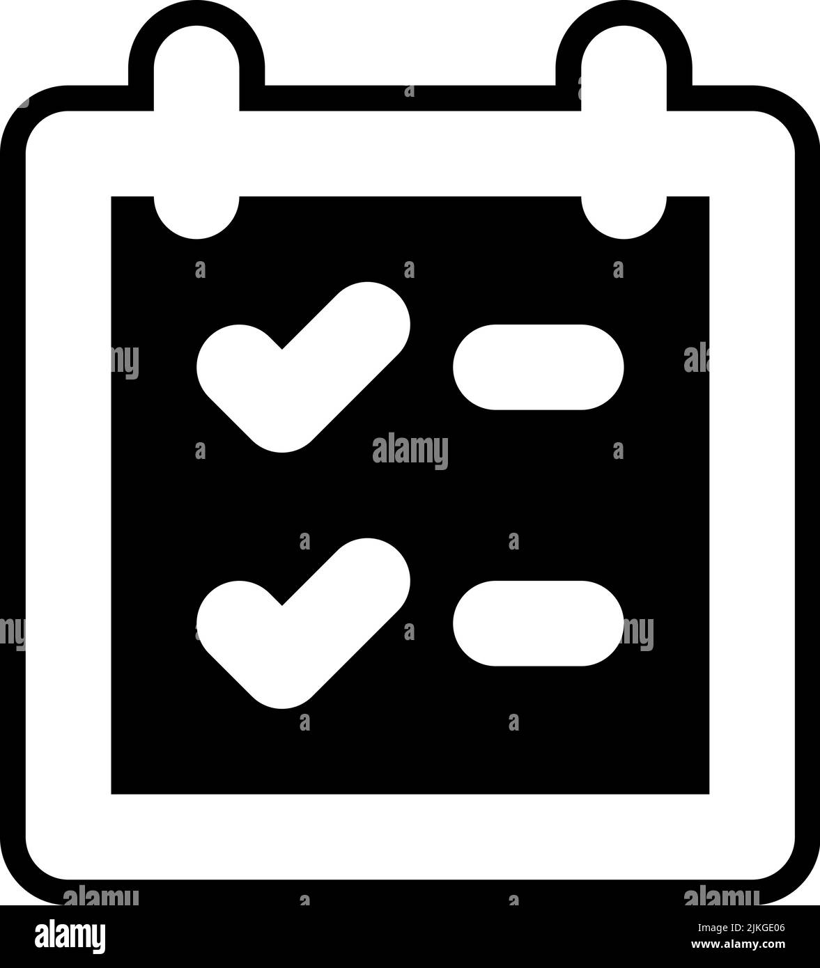 Illustration document checklist confirmation Black and White Stock ...