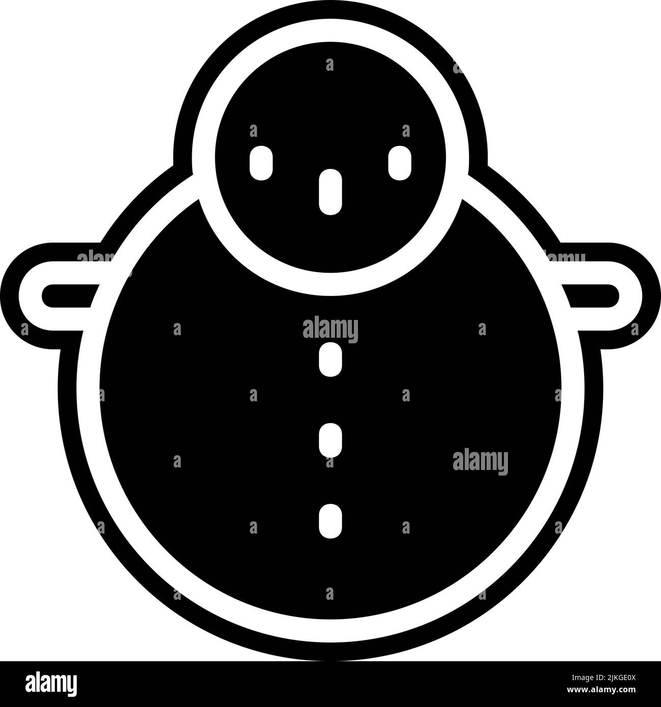 snowman icon black vector illustration Stock Vector Image & Art - Alamy
