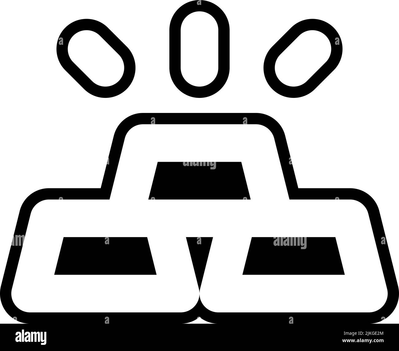 gold ingots icon black vector illustration Stock Vector Image & Art - Alamy