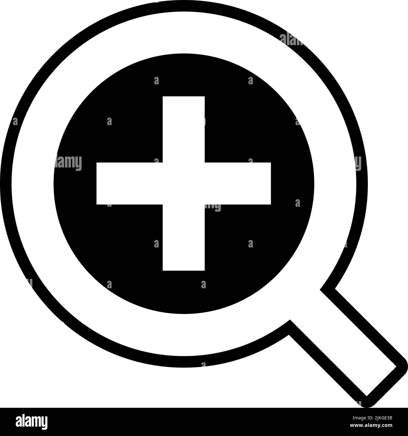 searching icon black vector illustration Stock Vector Image & Art - Alamy