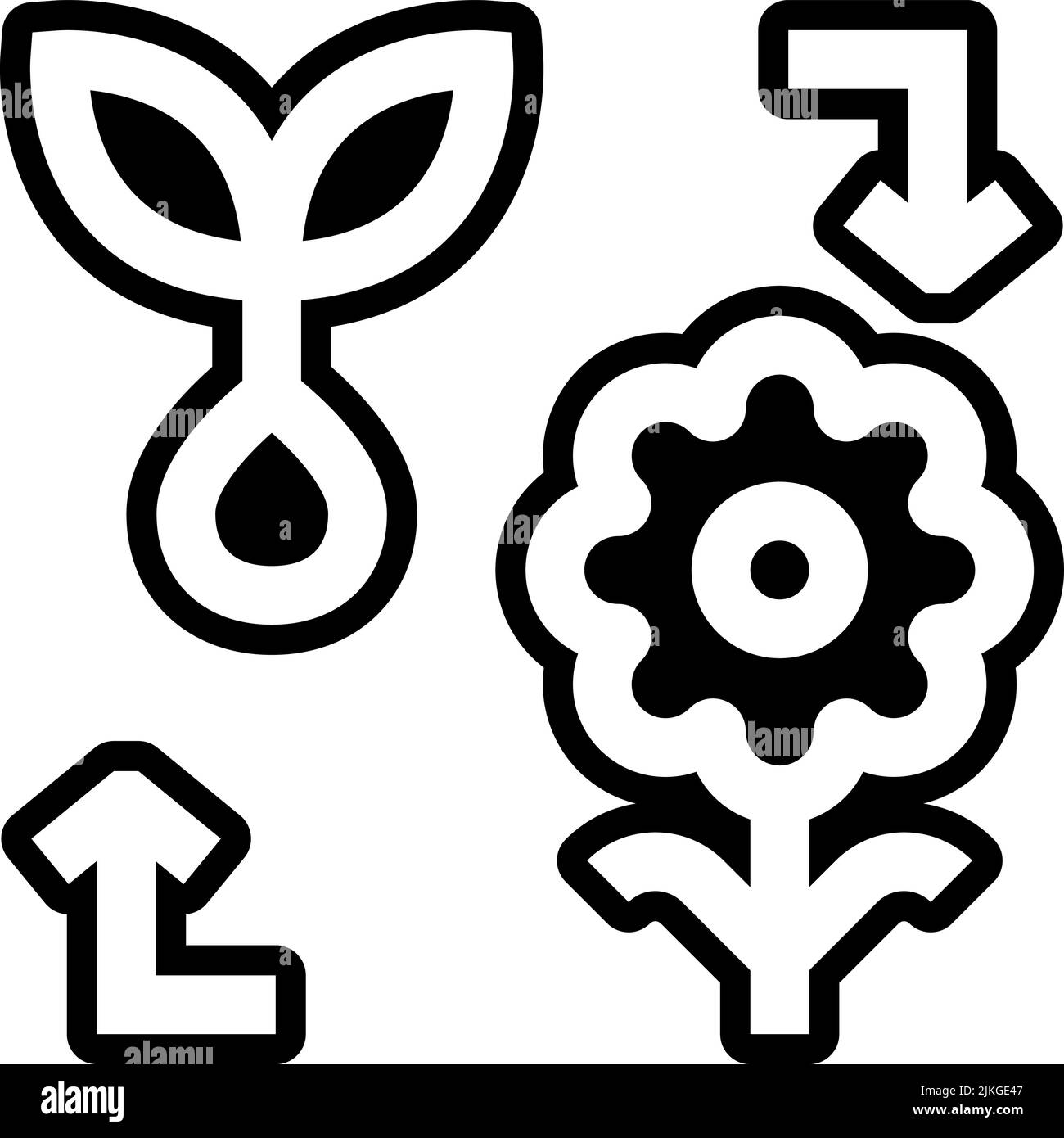 seed and flower icon black vector illustration Stock Vector Image & Art ...