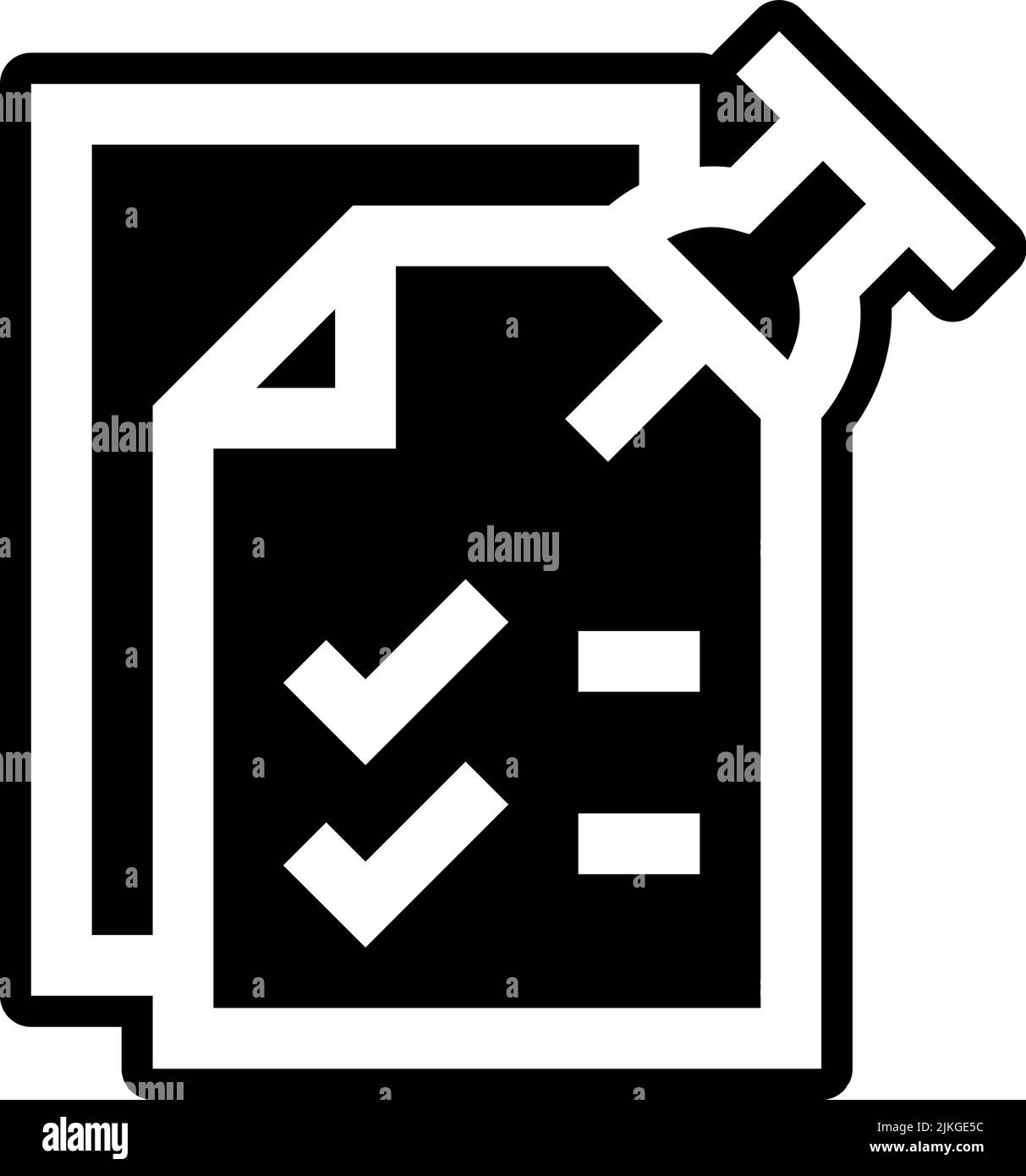 checklist icon black vector illustration Stock Vector Image & Art - Alamy