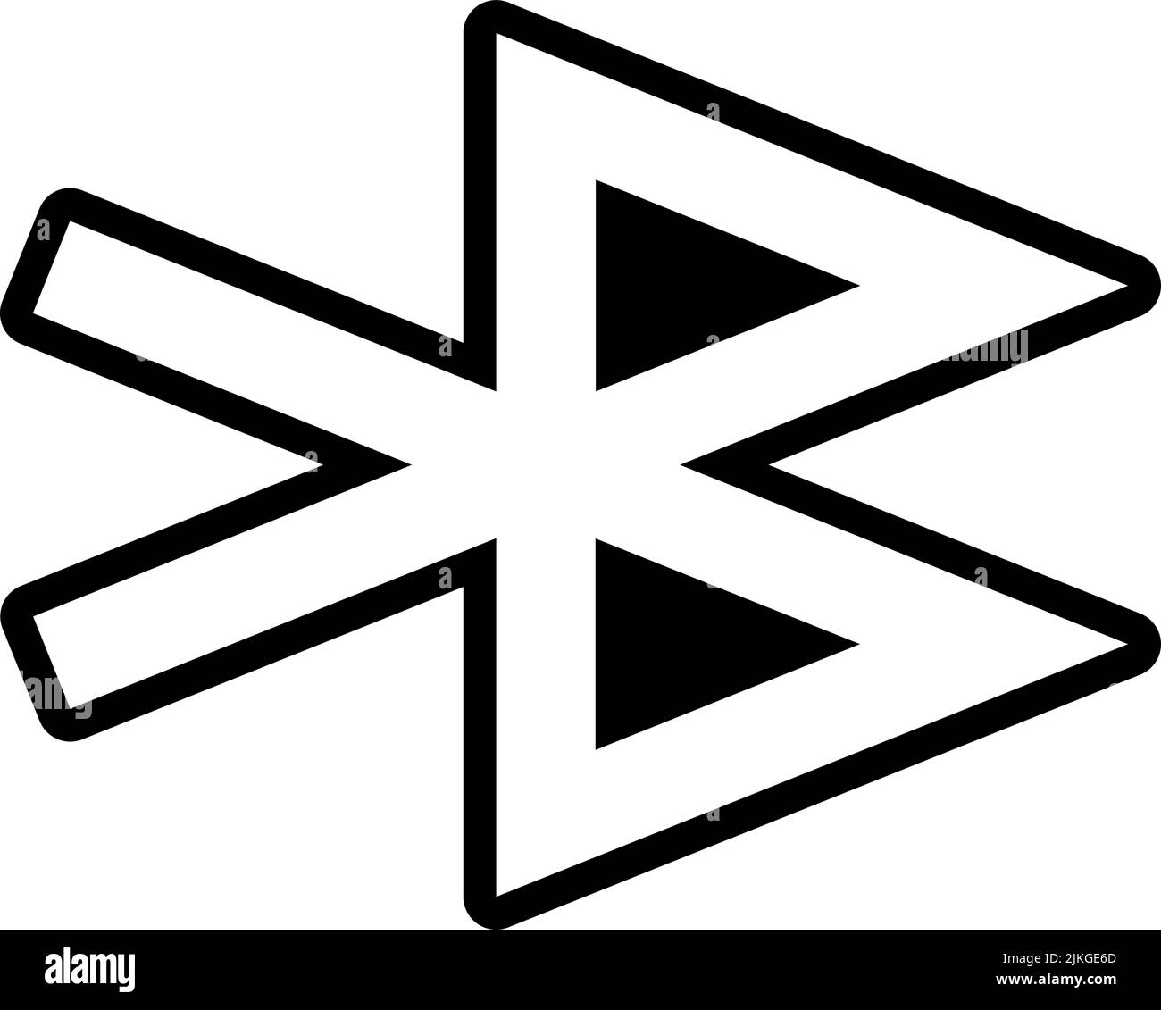 bluetooth icon black vector illustration Stock Vector Image & Art - Alamy