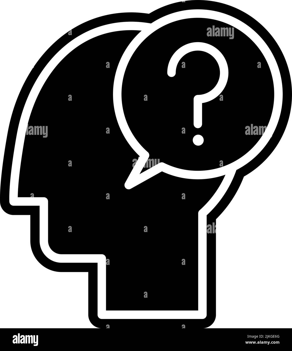 confused icon black vector illustration Stock Vector Image & Art - Alamy
