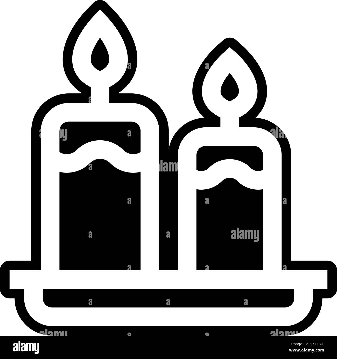candle icon black vector illustration Stock Vector Image & Art - Alamy