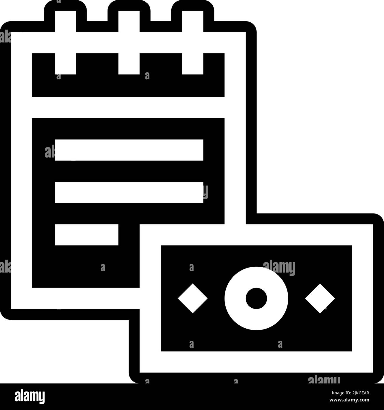 ledger icon black vector illustration Stock Vector Image & Art - Alamy