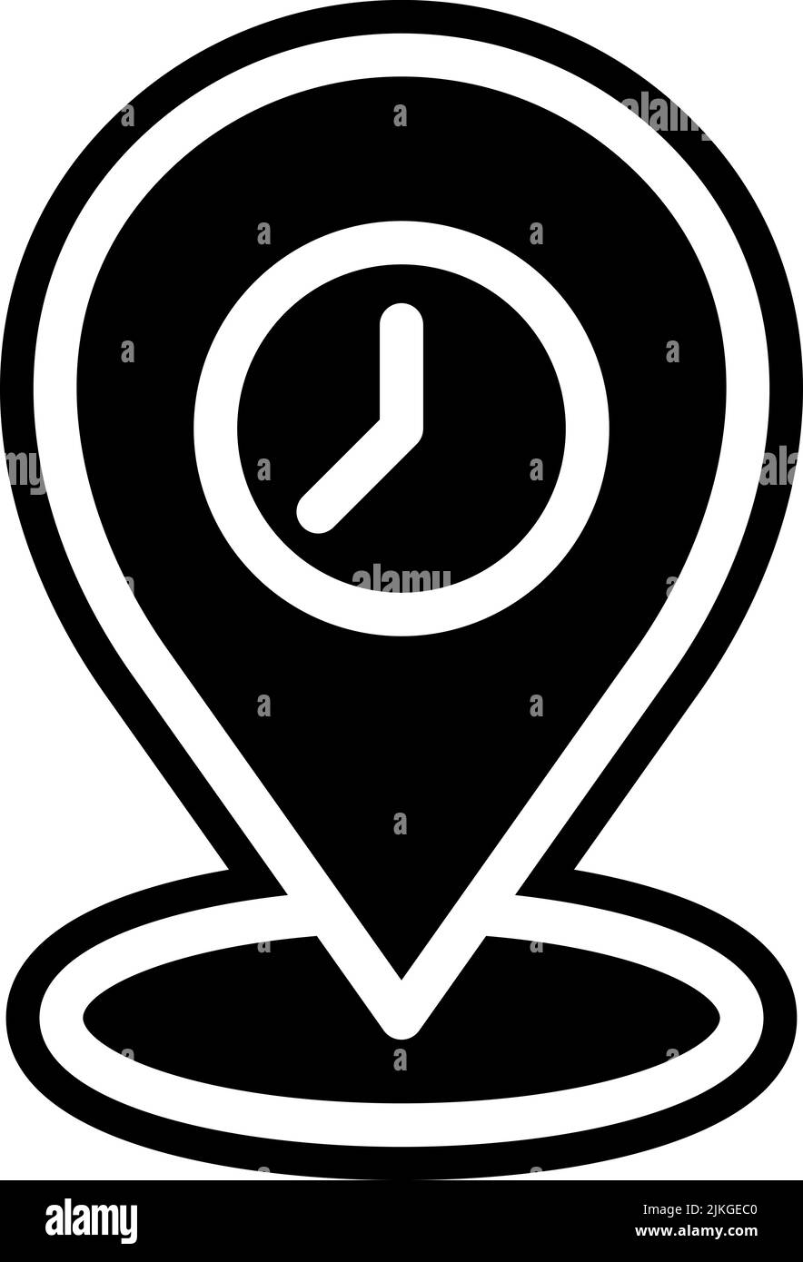 arrival time icon black vector illustration Stock Vector Image & Art ...