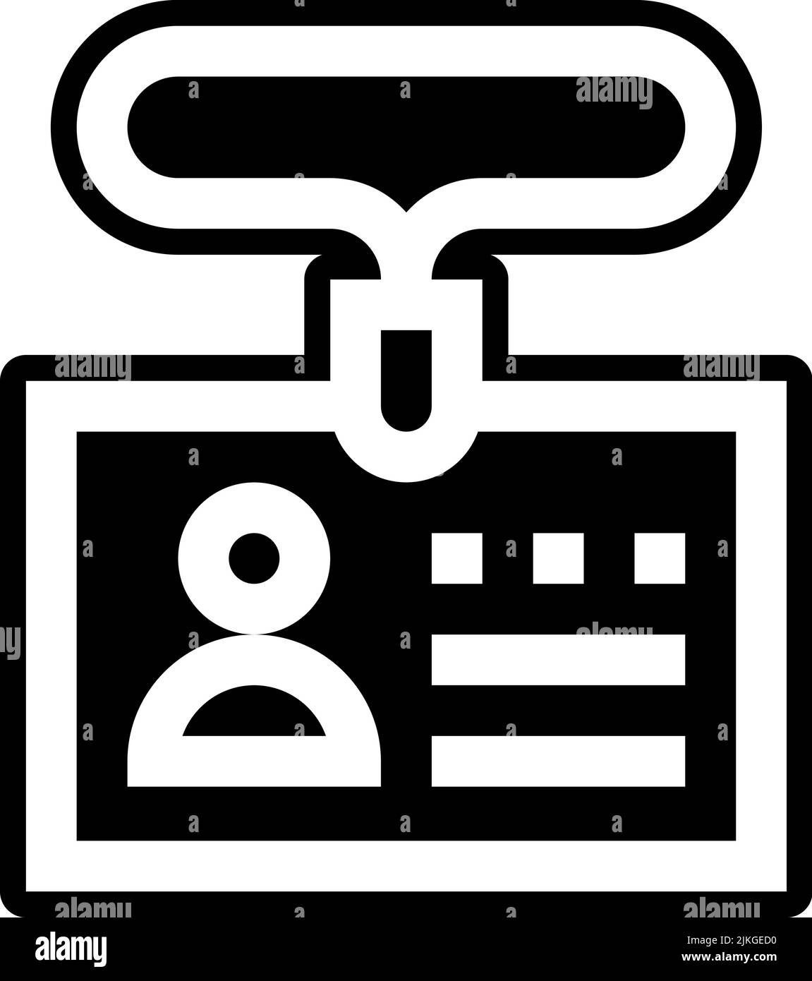 id card icon black vector illustration Stock Vector Image & Art - Alamy