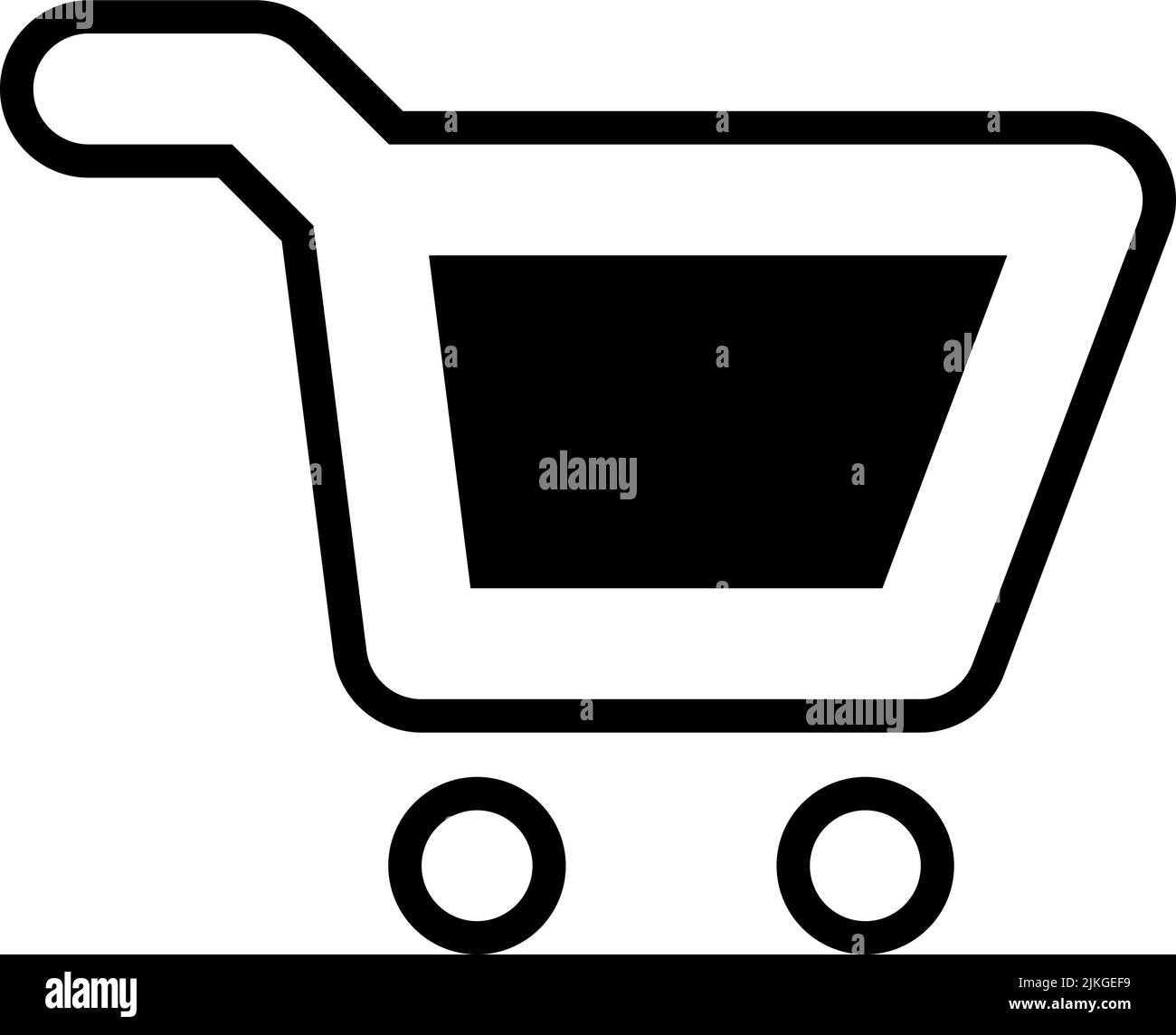 cart icon black vector illustration Stock Vector Image & Art - Alamy
