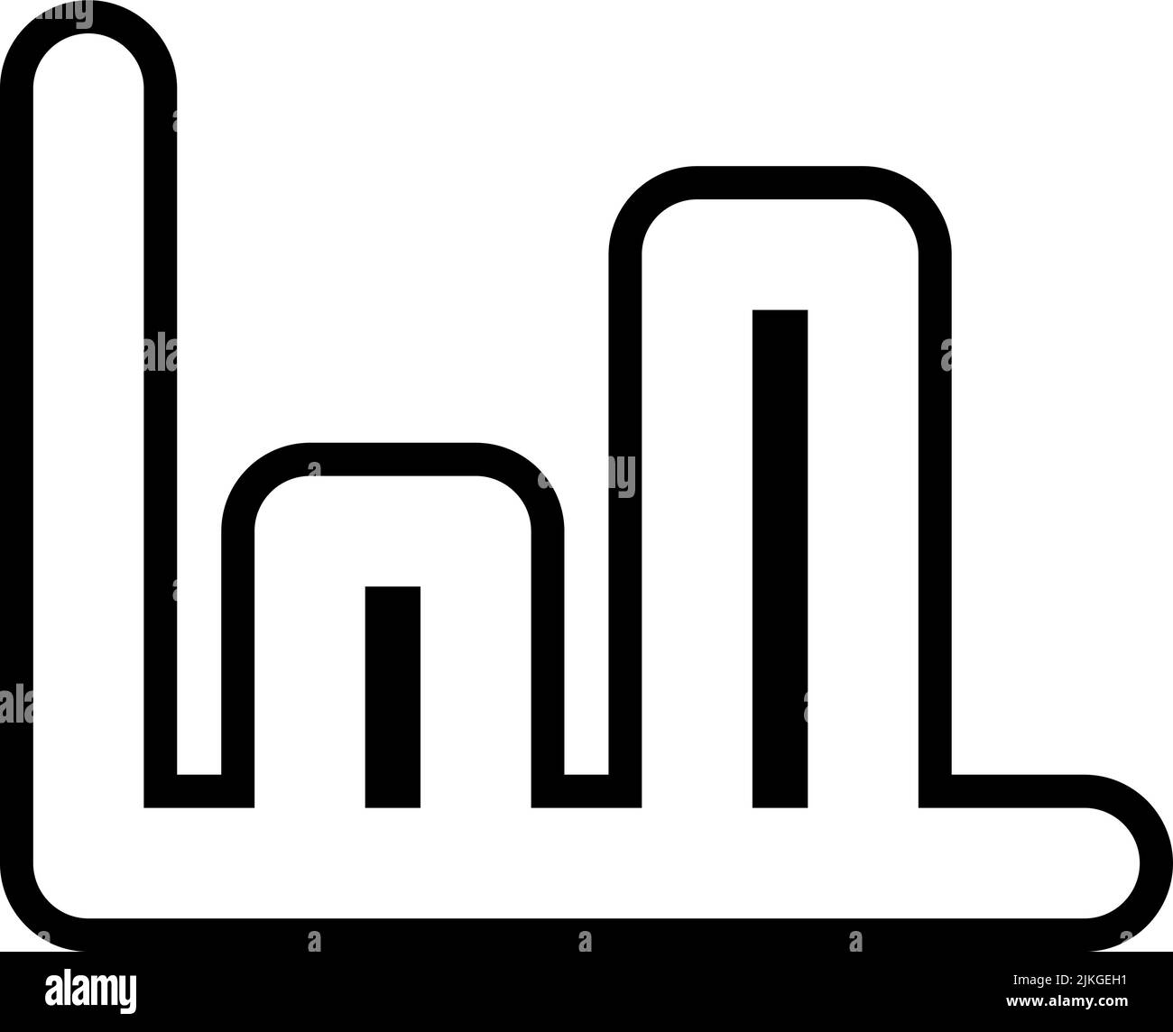 bar chart icon black vector illustration Stock Vector Image & Art - Alamy