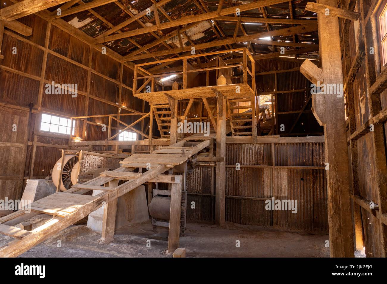 The conveyor ramp in the secondary crushing building at the Salitrera ...