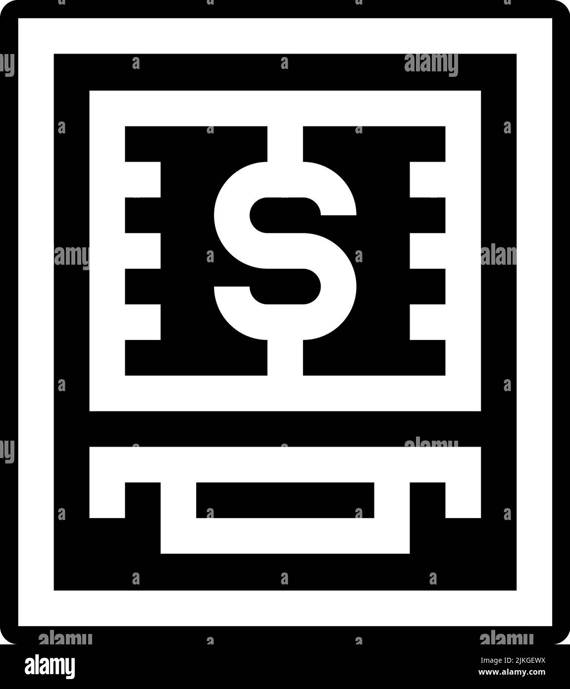 atm icon black vector illustration Stock Vector Image & Art - Alamy