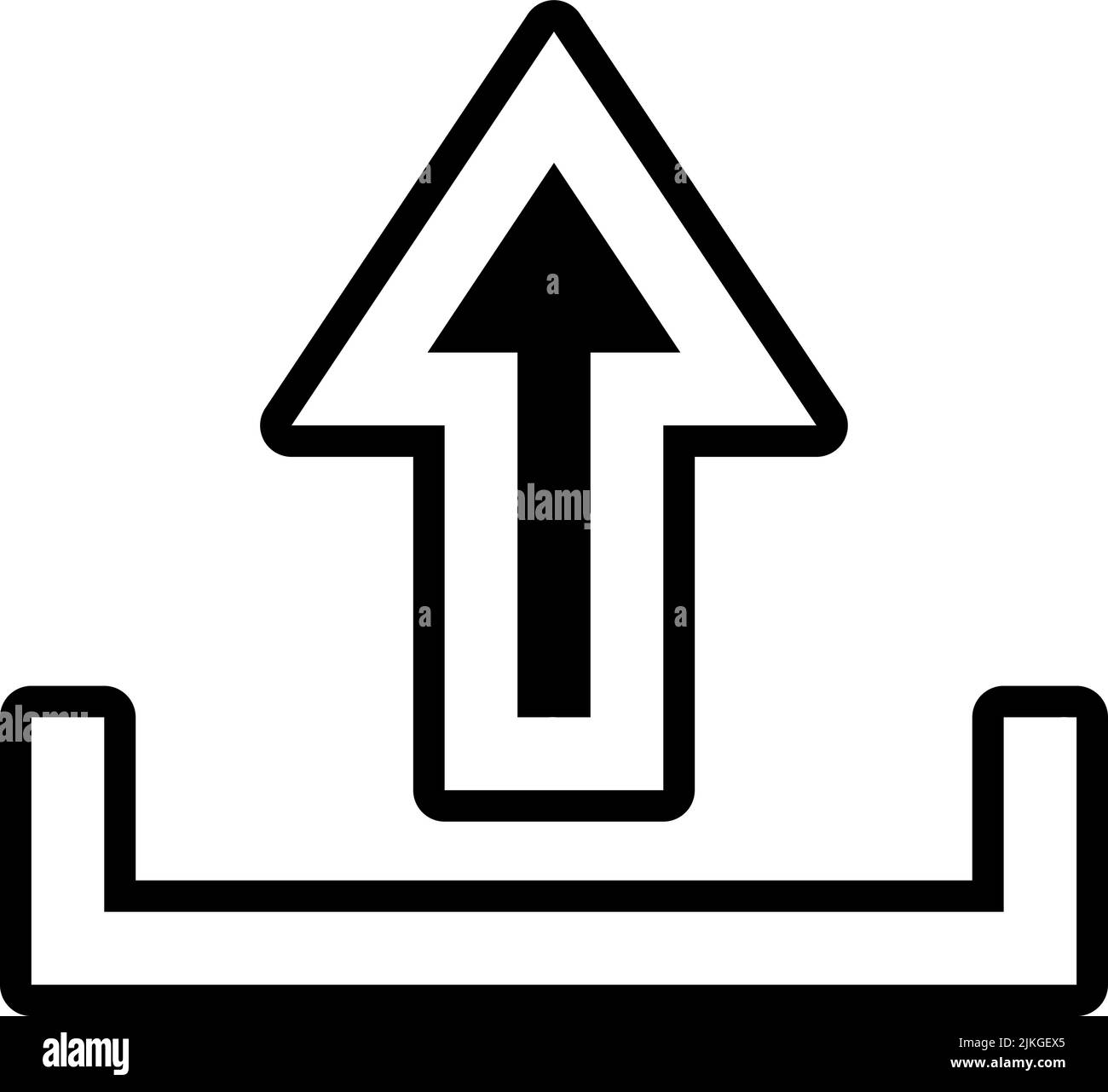 upload icon black vector illustration Stock Vector Image & Art - Alamy