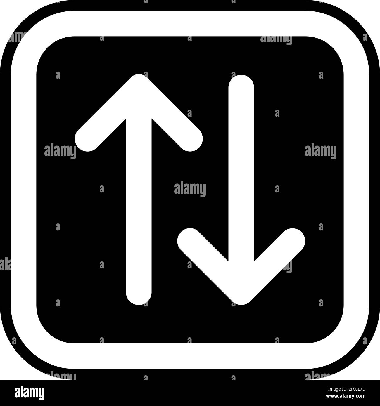 up and down icon black vector illustration Stock Vector Image & Art - Alamy