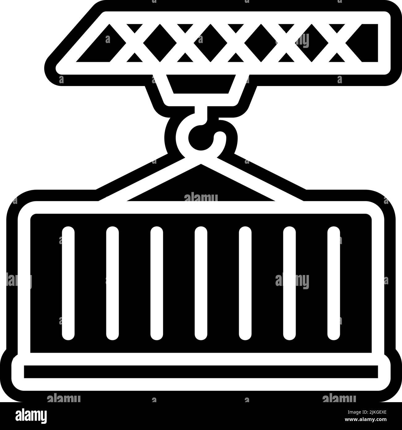 container icon black vector illustration Stock Vector Image & Art - Alamy