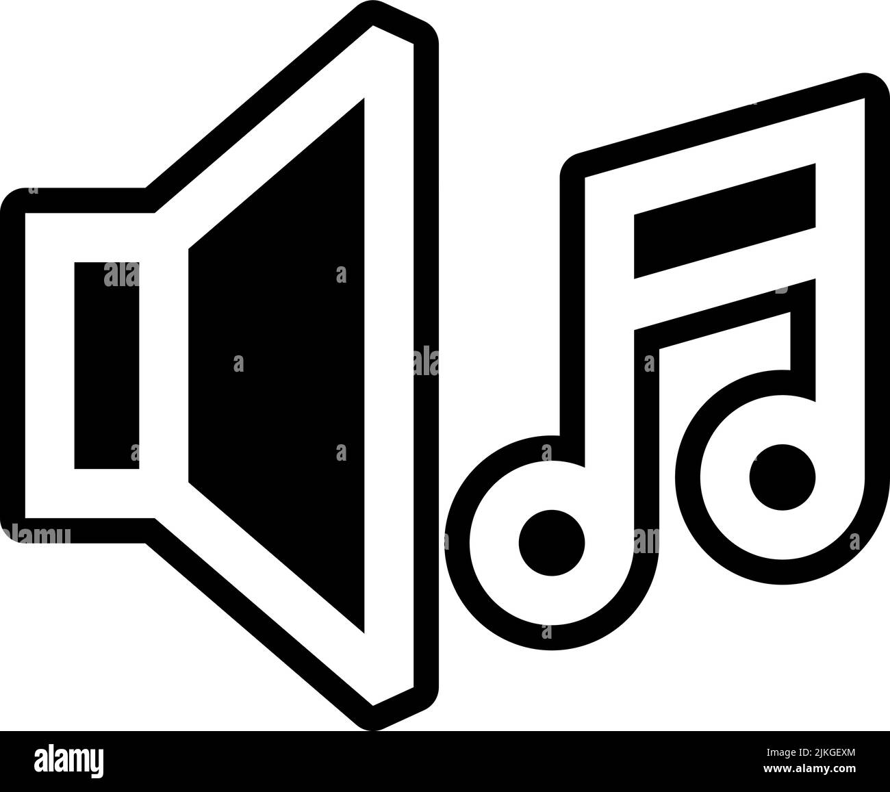 music icon black vector illustration Stock Vector Image & Art - Alamy