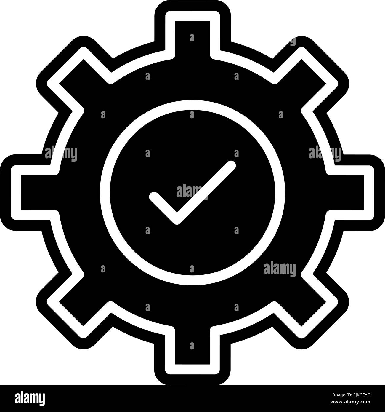 gear icon black vector illustration Stock Vector Image & Art - Alamy