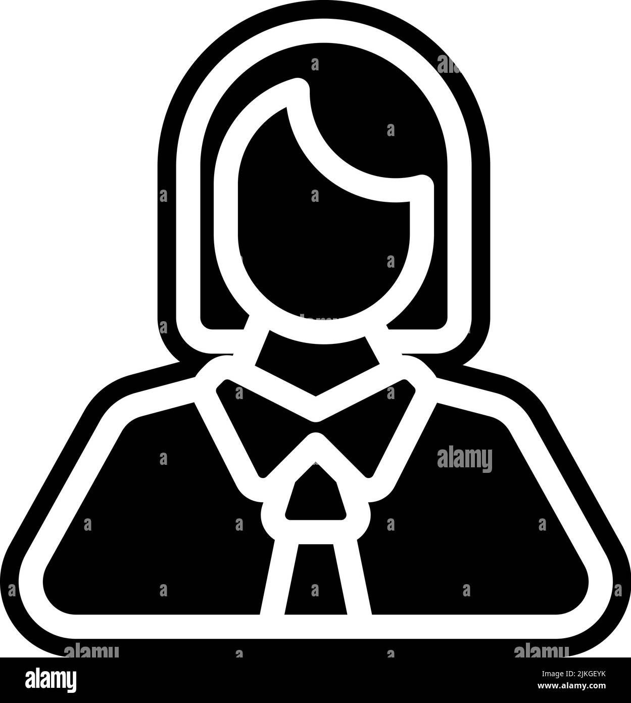 customer service icon black vector illustration Stock Vector Image ...