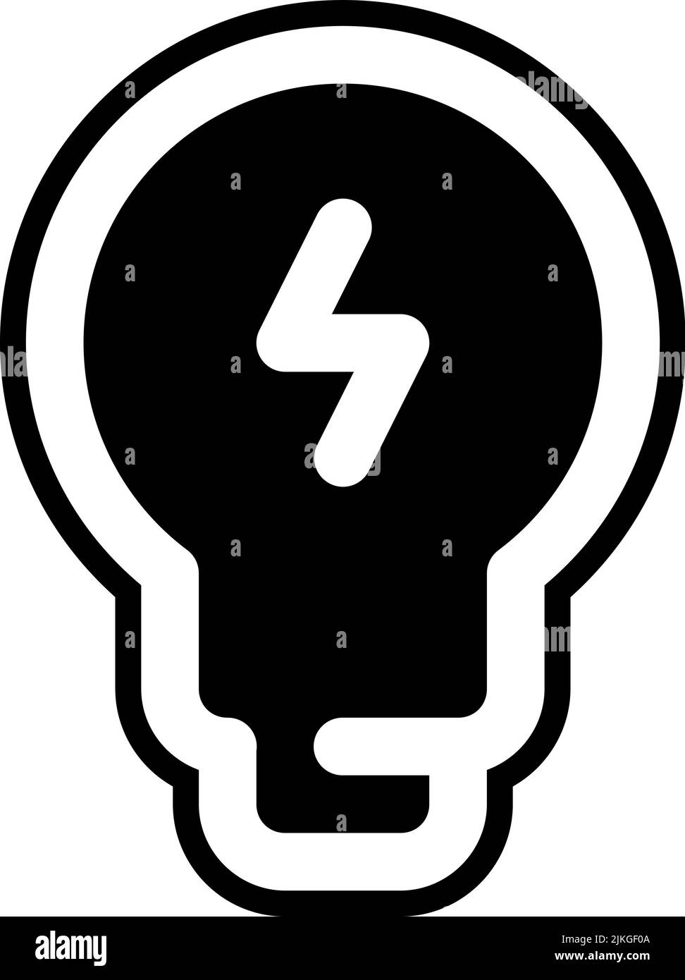 bulb icon black vector illustration Stock Vector Image & Art - Alamy
