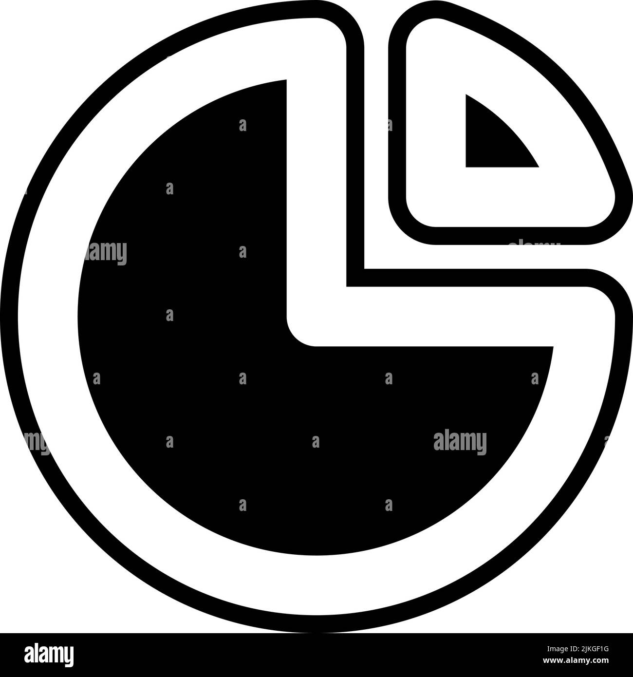 pie chart icon black vector illustration Stock Vector Image & Art - Alamy