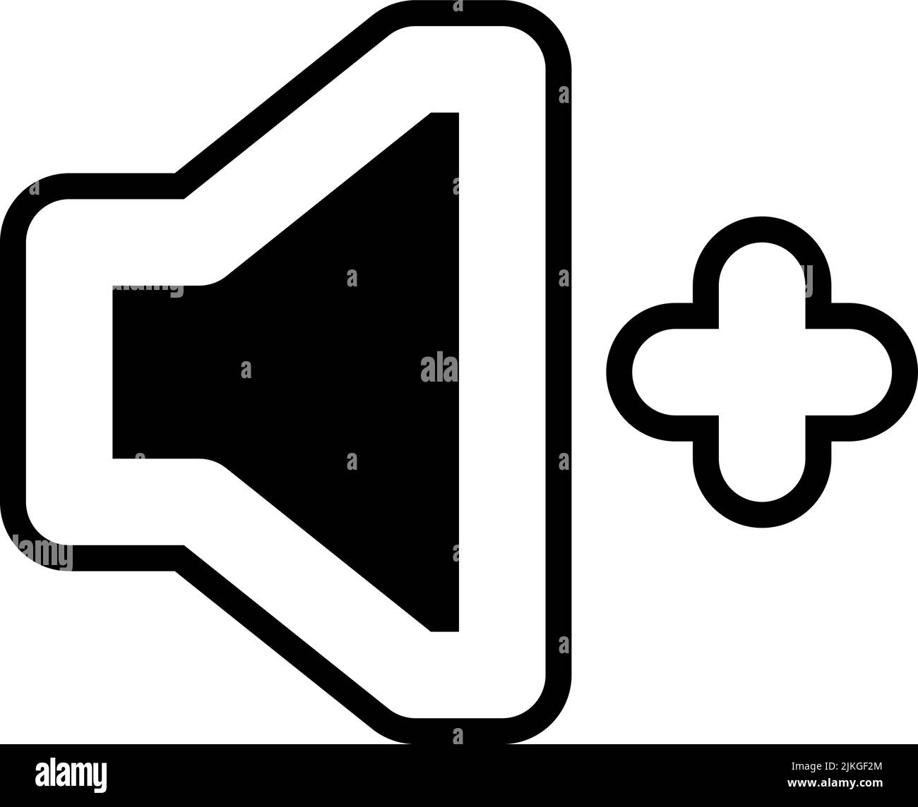 volume up icon black vector illustration Stock Vector Image & Art - Alamy