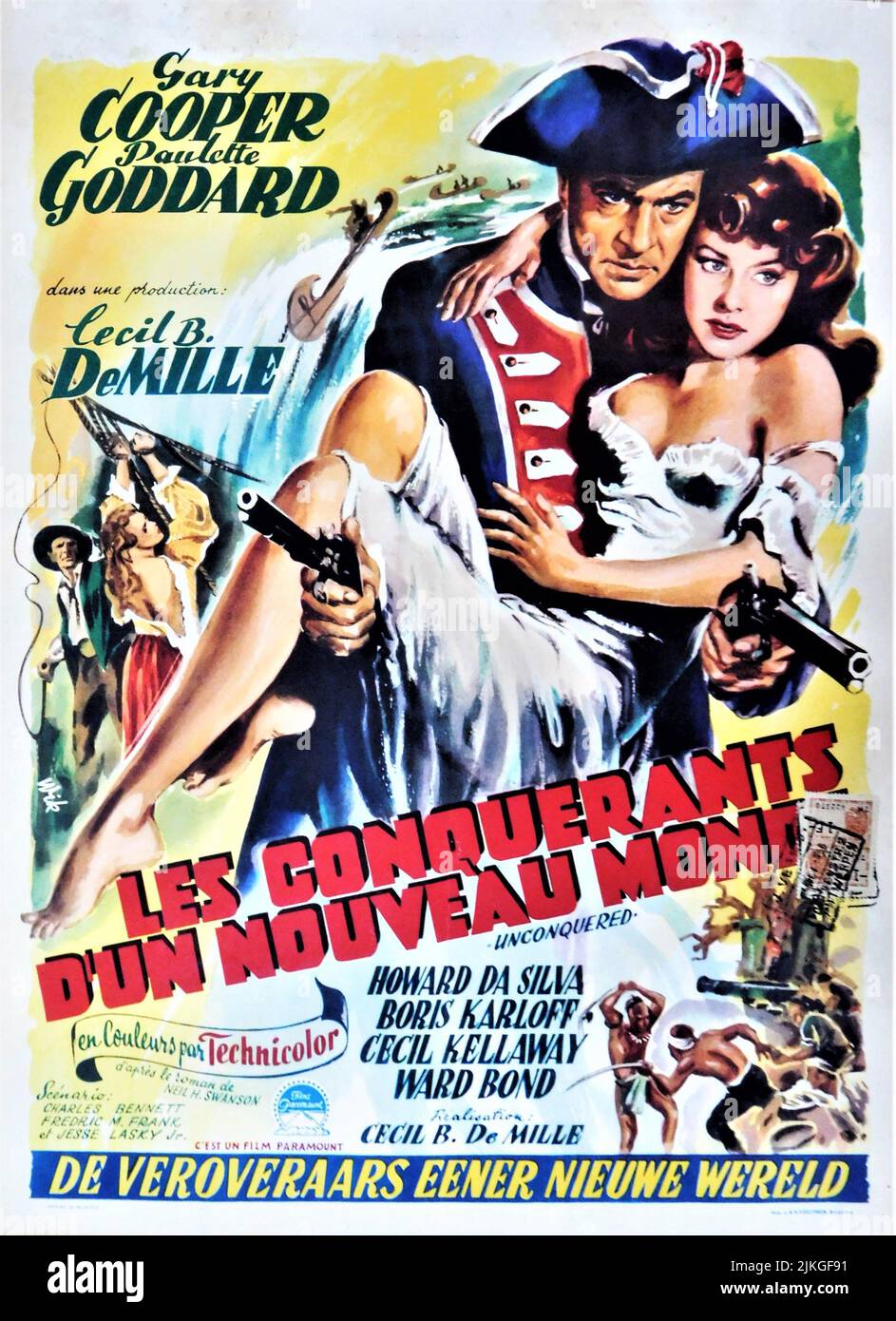 Unconquered 1947 movie poster hi-res stock photography and images - Alamy